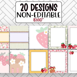 Blank Strawberry Classroom Decor. Strawberry Printable Poster ...