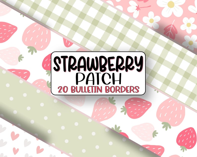 Strawberry Bulletin Borders Classroom Decor. Strawberry Printable ...