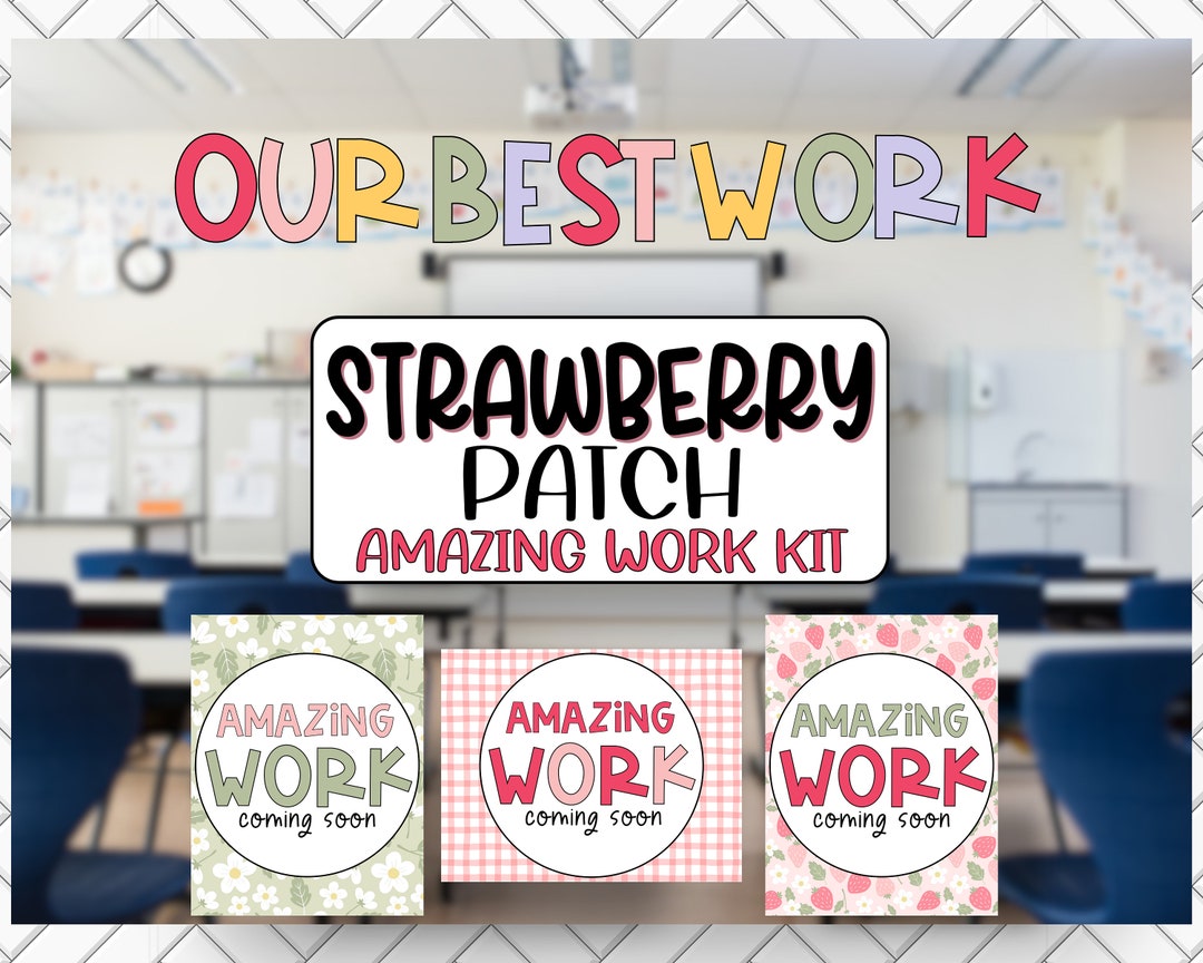 Strawberry Work Display Classroom Decor. Strawberry Printable Student ...