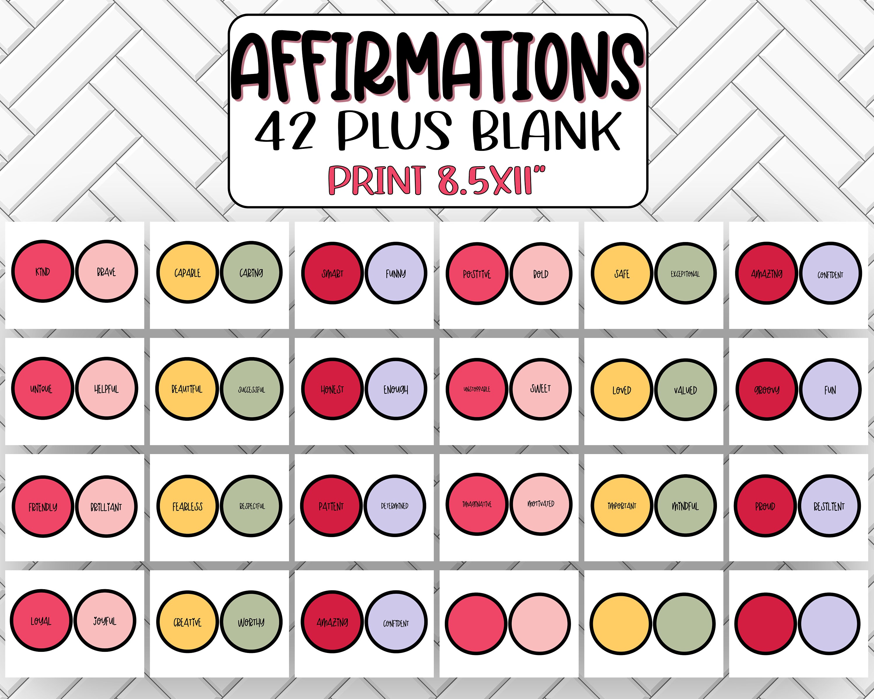 Affirmation Station Display Pastel Strawberry Classroom Decor ...