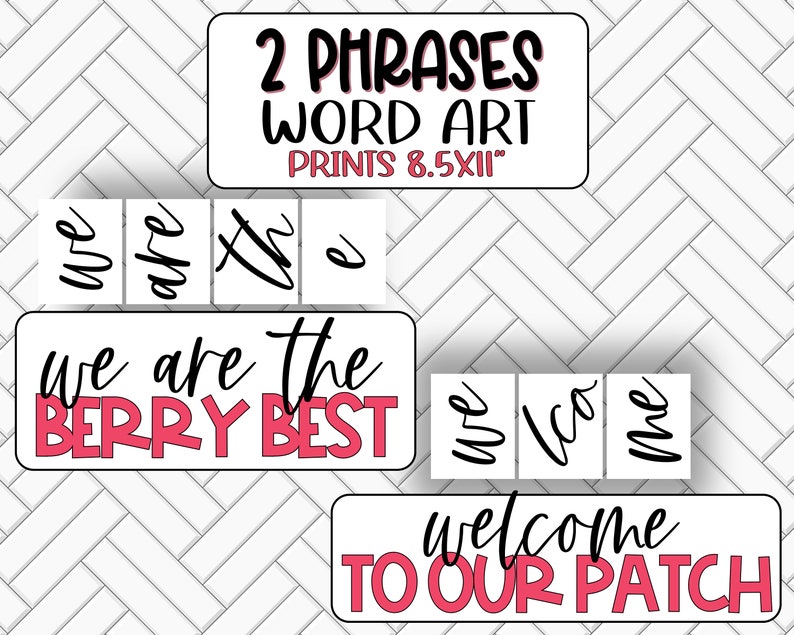 Strawberry Bulletin Board Kit Classroom Decor. Strawberry Printable ...