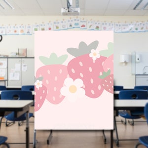 Blank Strawberry Classroom Decor. Strawberry Printable Poster ...
