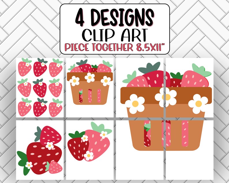 Strawberry Bulletin Board Kit Classroom Decor. Strawberry Printable ...