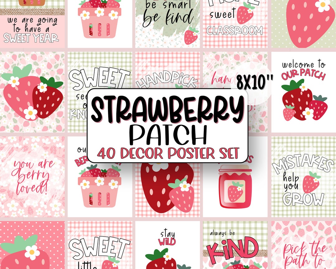 Strawberry Classroom Decor. Strawberry Printable Poster. Strawberry ...