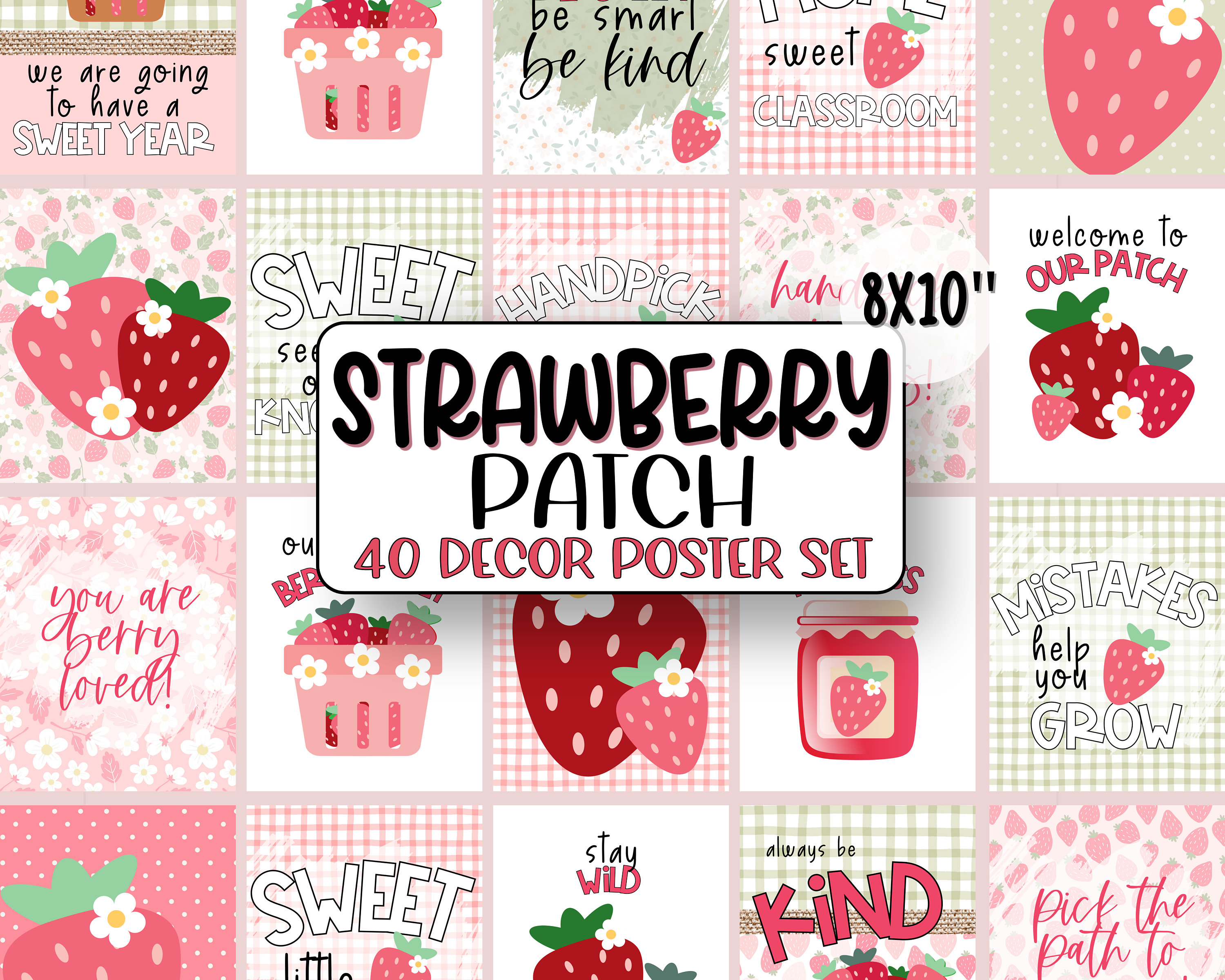 Strawberry Classroom Decor. Strawberry Printable Poster. Strawberry ...