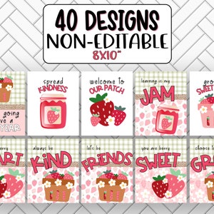 Strawberry Classroom Decor. Strawberry Printable Poster. Strawberry ...