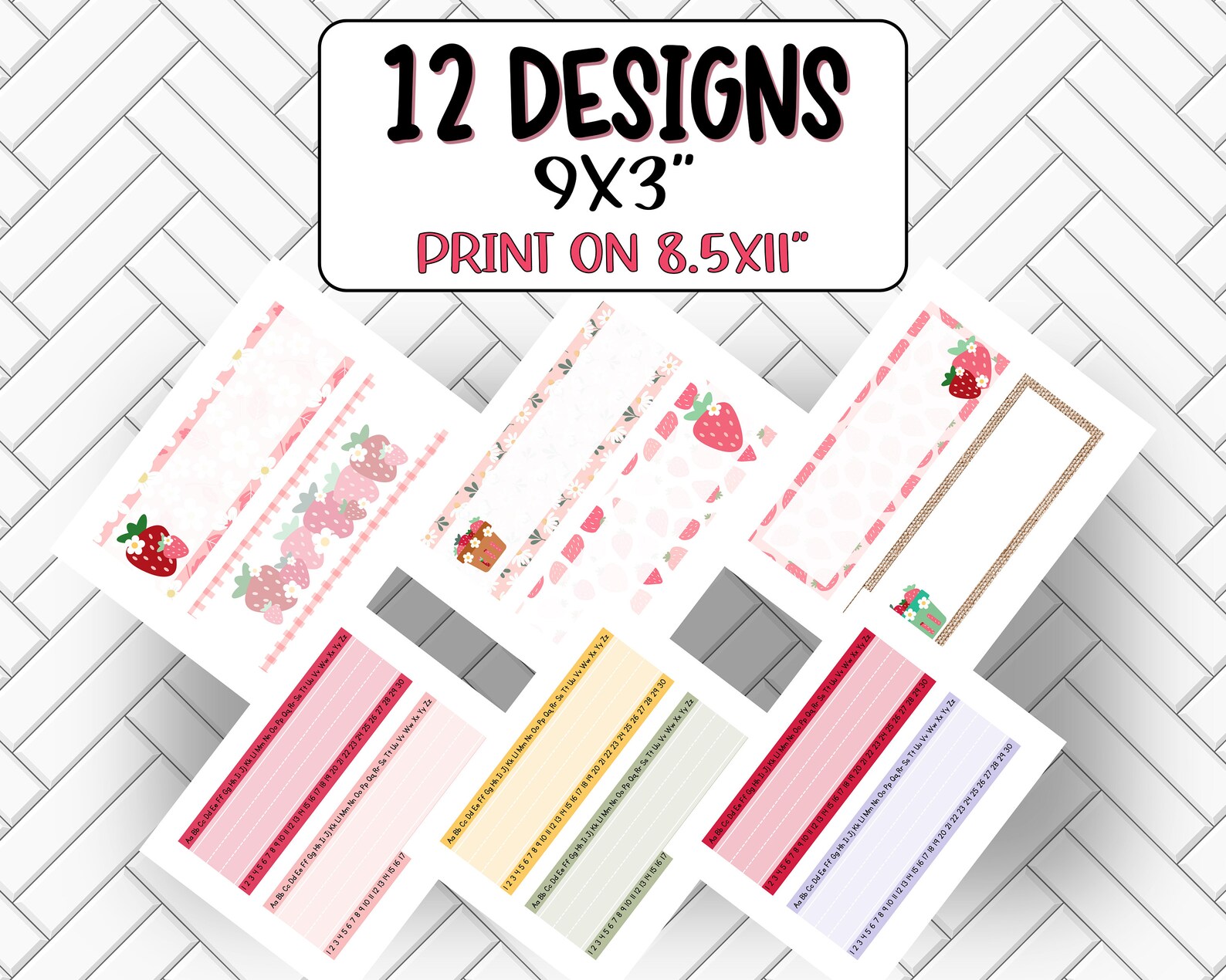 Desk Plates Strawberry Classroom Decor. Strawberry Printable Student ...