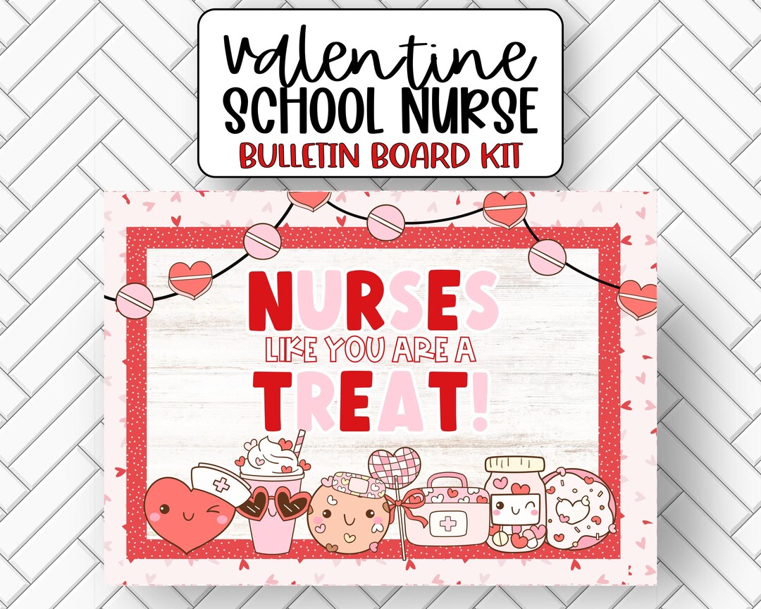 Valentine School Nurse Bulletin Board Kit. Valentine Printable Borders ...