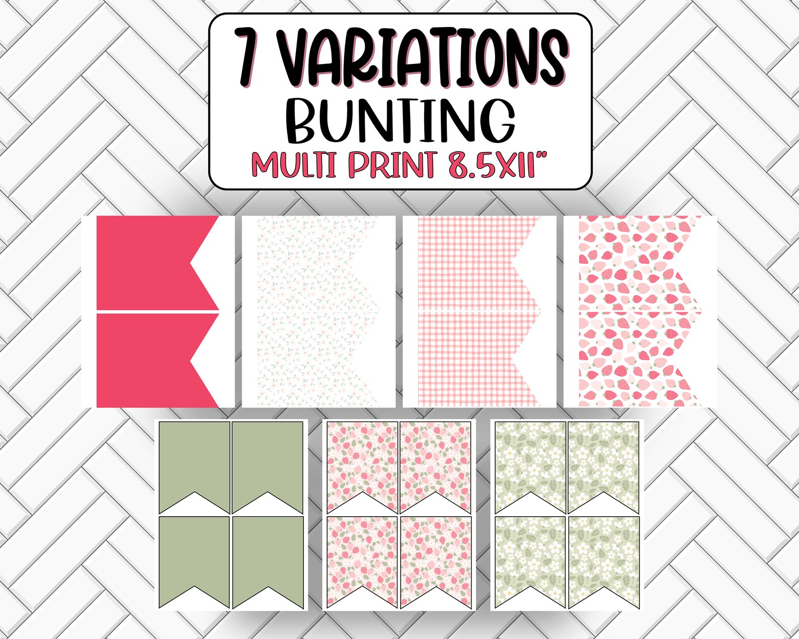 Strawberry Patch Birthday Kit Classroom Decor. Strawberry Printable ...