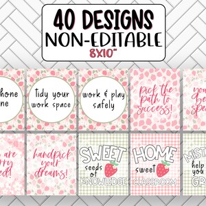 Strawberry Classroom Decor. Strawberry Printable Poster. Strawberry ...