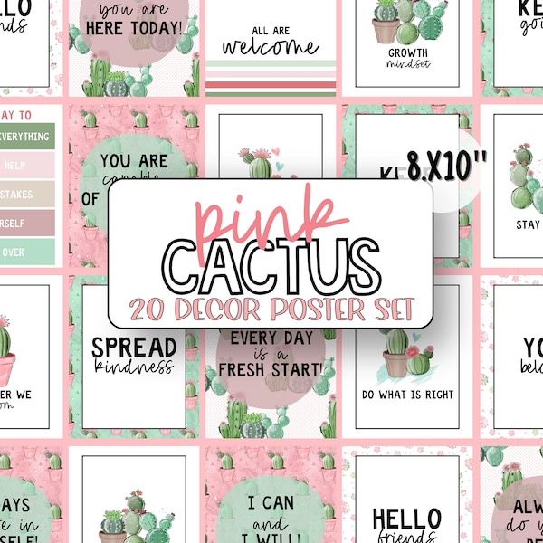 Cactus Classroom Decor - Etsy