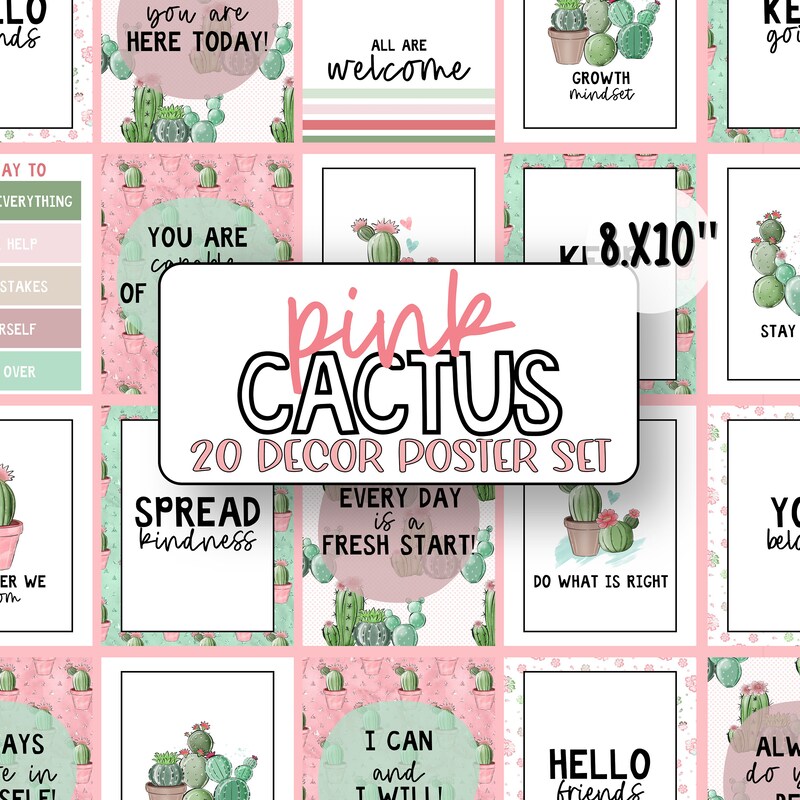 Cactus Classroom Decor - Etsy