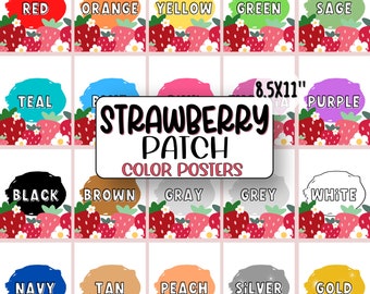 ABC Strawberry Classroom Decor Posters. Strawberry Printable Poster ...