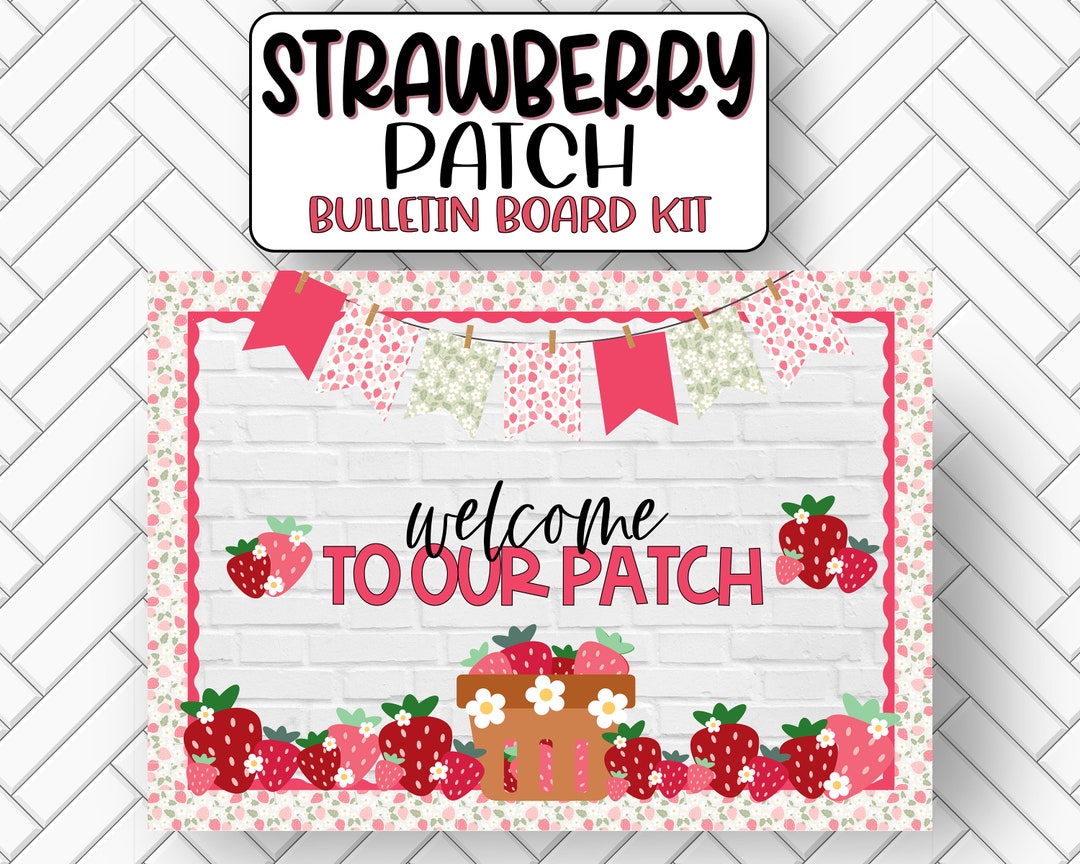 Strawberry Bulletin Board Kit Classroom Decor. Strawberry Printable ...