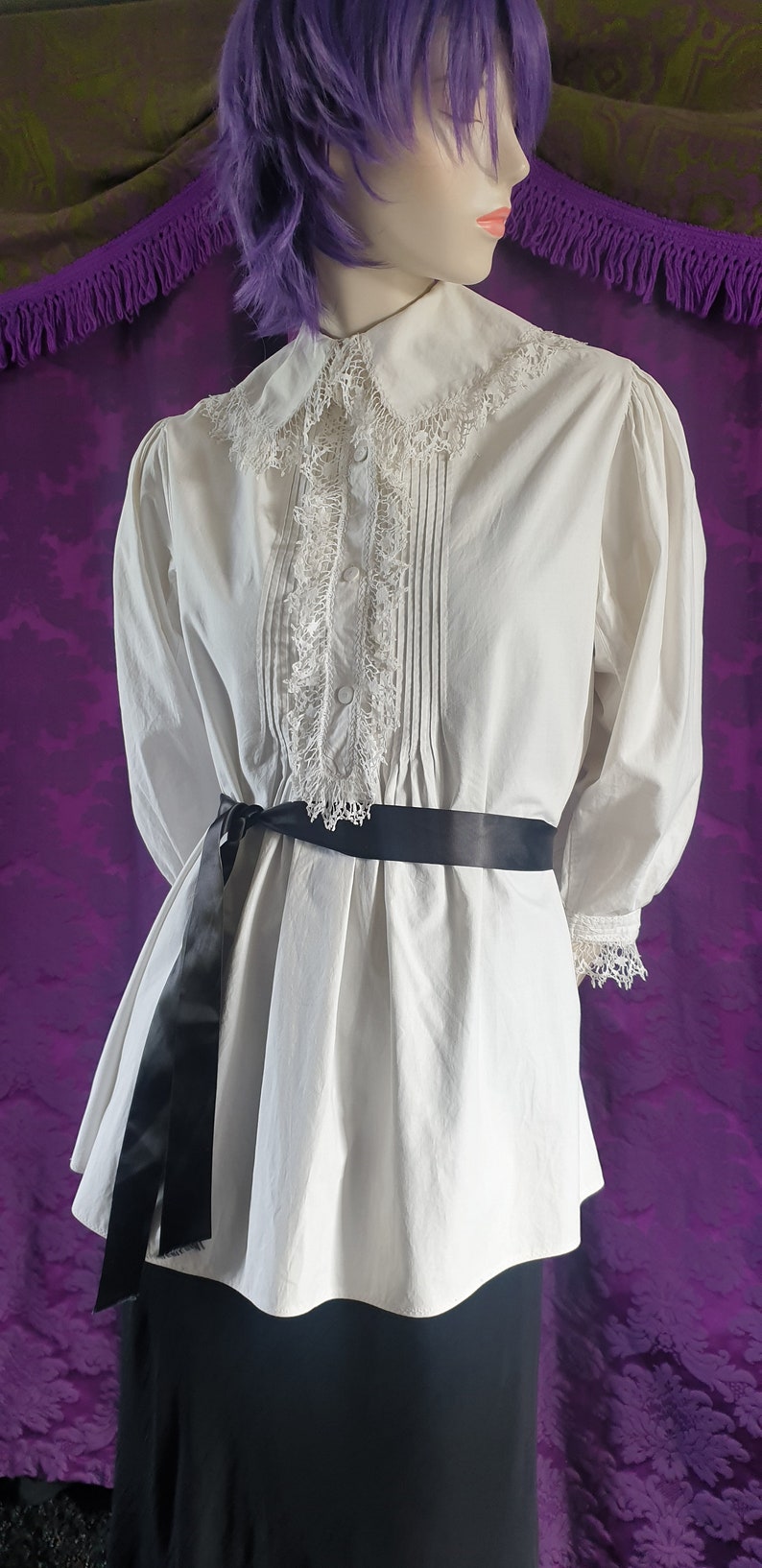 Victorian Wide Collared Lace-frilled Gothic Romance Blouse - Etsy
