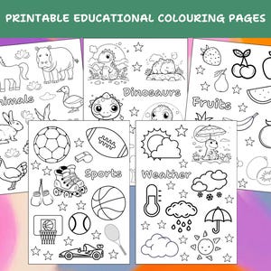 Printable Colouring Pages, Instant Download, Educational Colouring ...