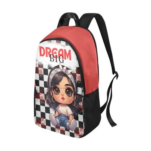 Red Black and White | Checkered | Back to School Custom Backpack for ...