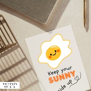 SUNNY Side up Printable Card I Encouragement Card I Teacher I Student I ...