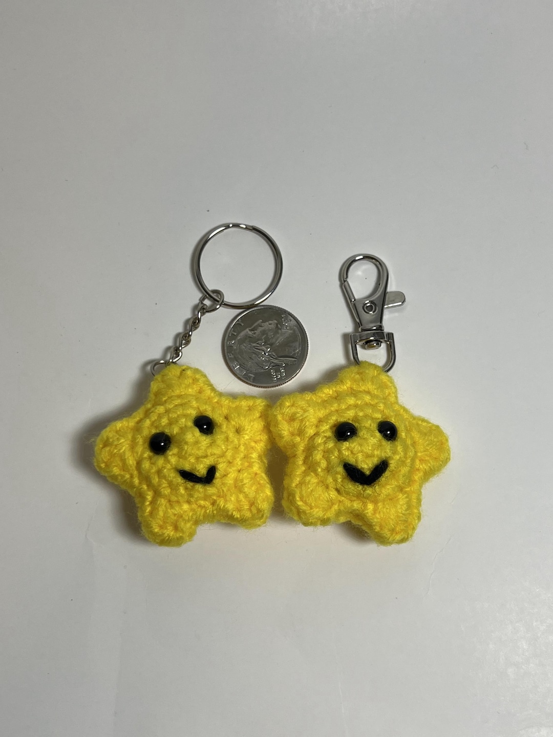 Crochet Derpy Star Keychain Crochet Keychain Crochet Star Keychain ...