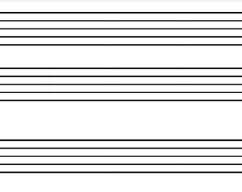 Blank Staff Paper No Clef: Write Music by Hand, Download and Print - Etsy