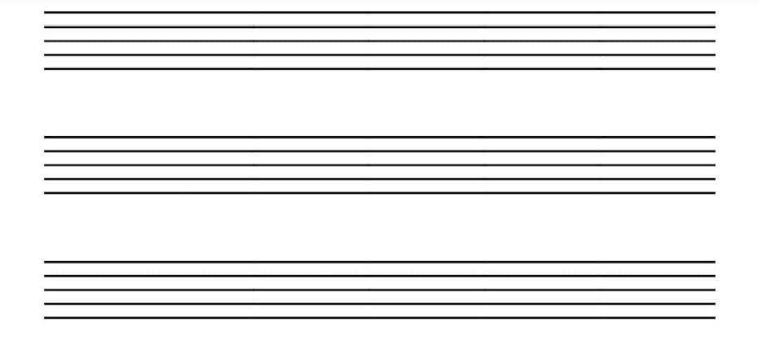 Blank Staff Paper No Clef: Write Music by Hand, Download and Print - Etsy