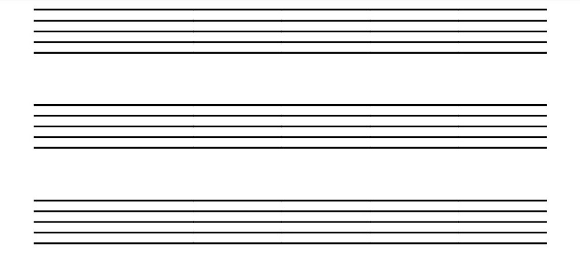 Blank Staff Paper No Clef: Write Music by Hand, Download and Print - Etsy