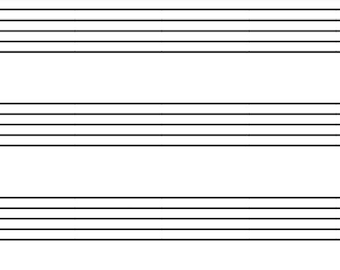 Blank Staff Paper: Treble Clef, Write Music by Hand, Download and Print ...
