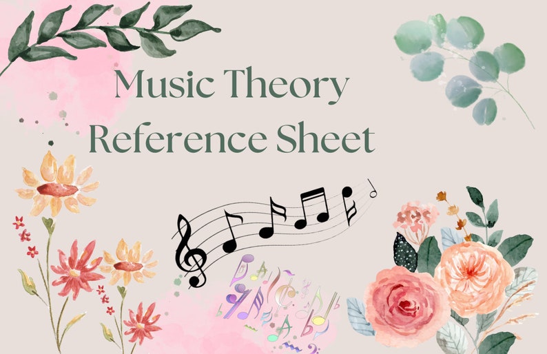 Music Theory Study Sheet: cheat Sheet, Learn Scales, Modes, Chords, and ...