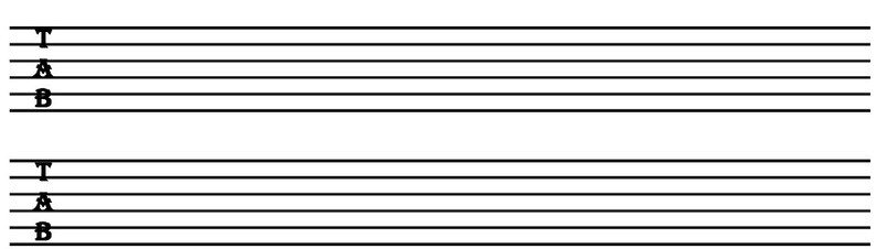 Blank Tab Paper: Write Guitar Music in Tab by Hand, Download and Print ...