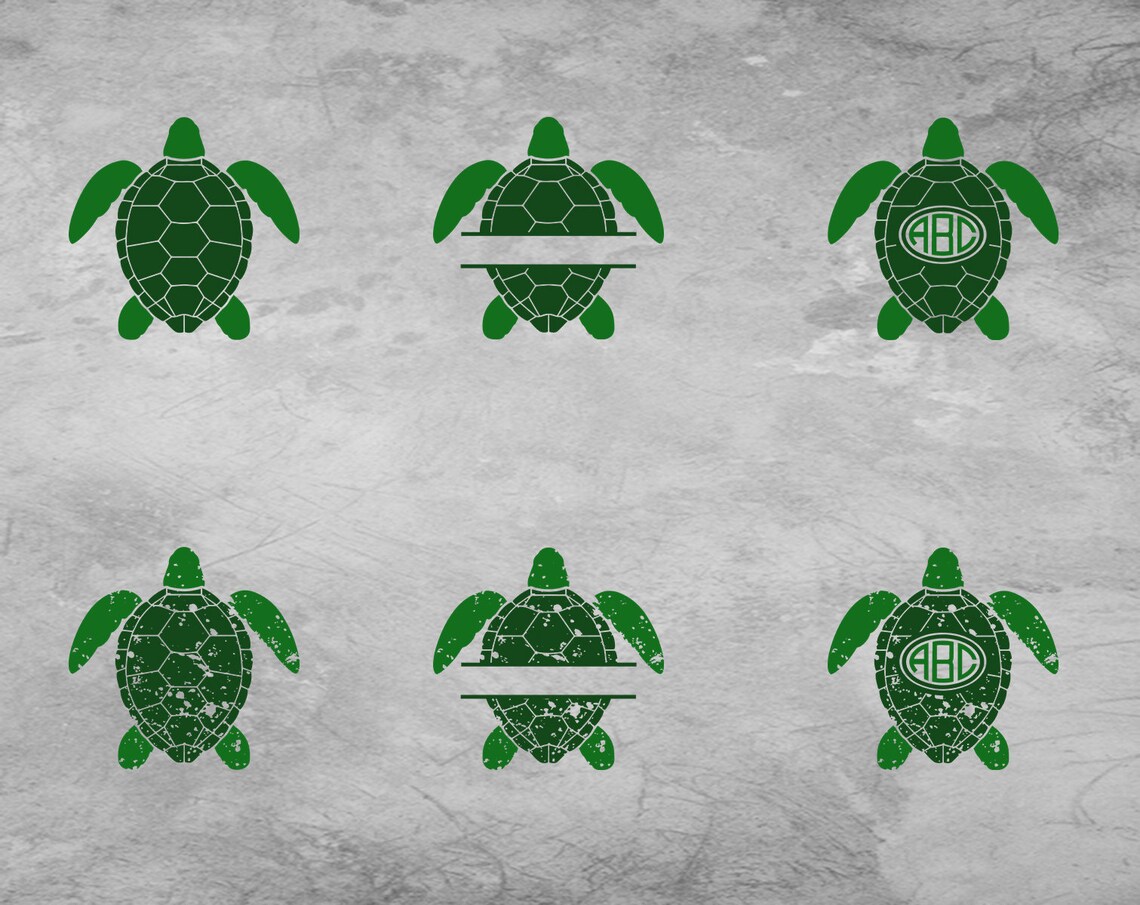 Turtle Svg Bundle, Sea Turtle Cut File Set, Turtle Clipart for Image ...