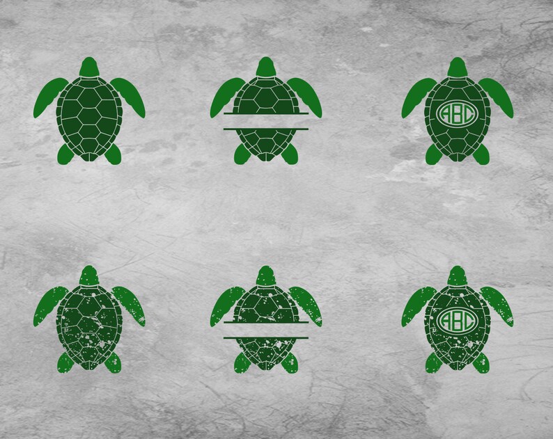 Turtle Svg Bundle, Sea Turtle Cut File Set, Turtle Clipart for Image ...