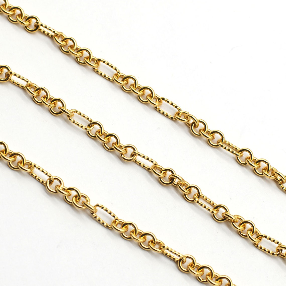 1foot 18K Gold Plated Heavy Link Chain, Minimalist Jewelry DIY Supply ...