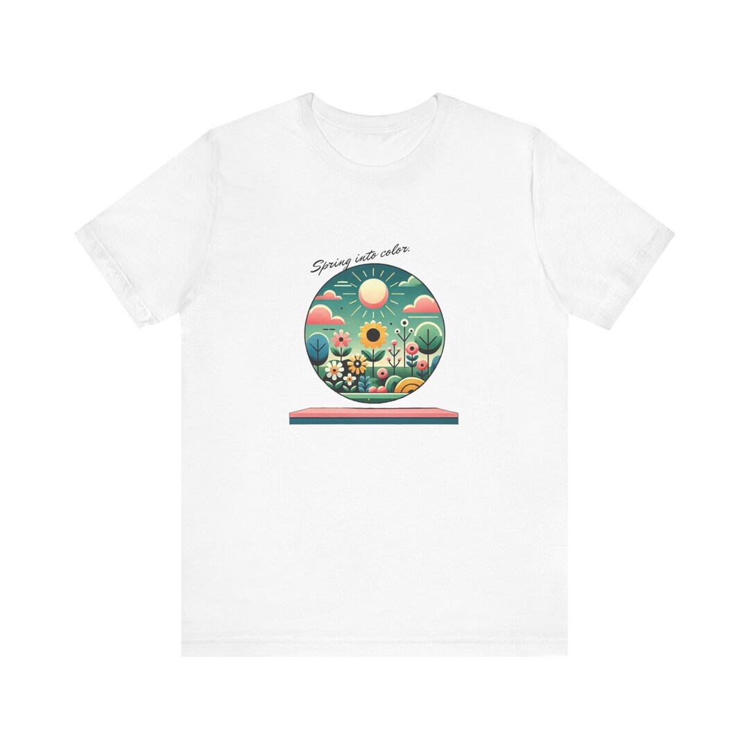 Spring Into Color Minimalistic Design Unisex Jersey Short Sleeve Tee - Etsy