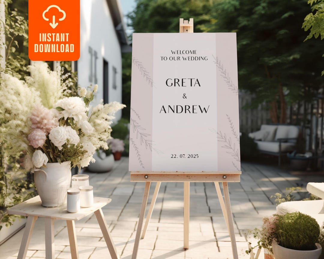 Wedding Welcome Sign Board Template, Wedding Signage, Welcome to Our ...