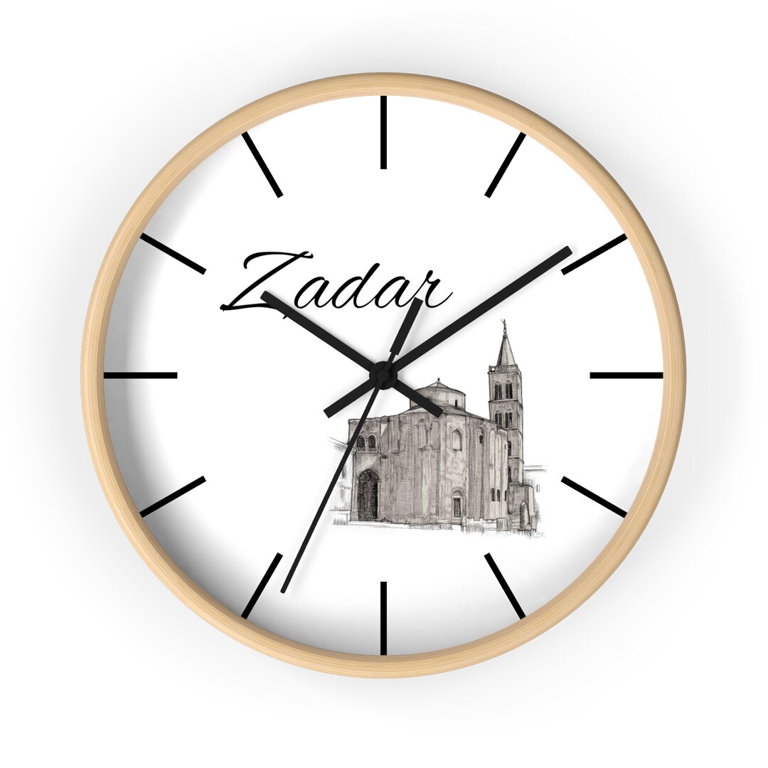 Zadar Croatian City Modern Wall Clock - Etsy