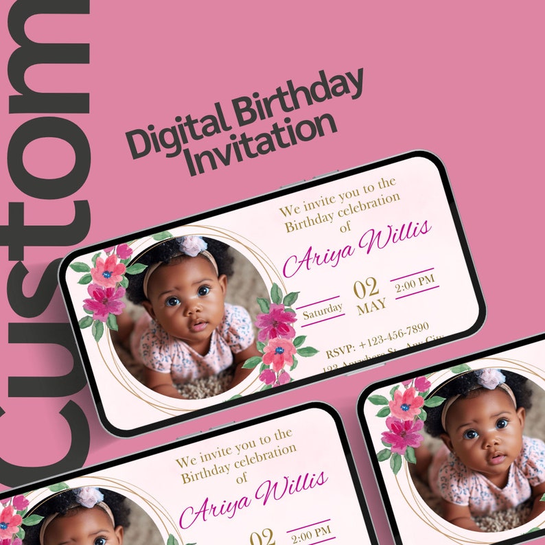Digital Birthday Party Invitation - Etsy