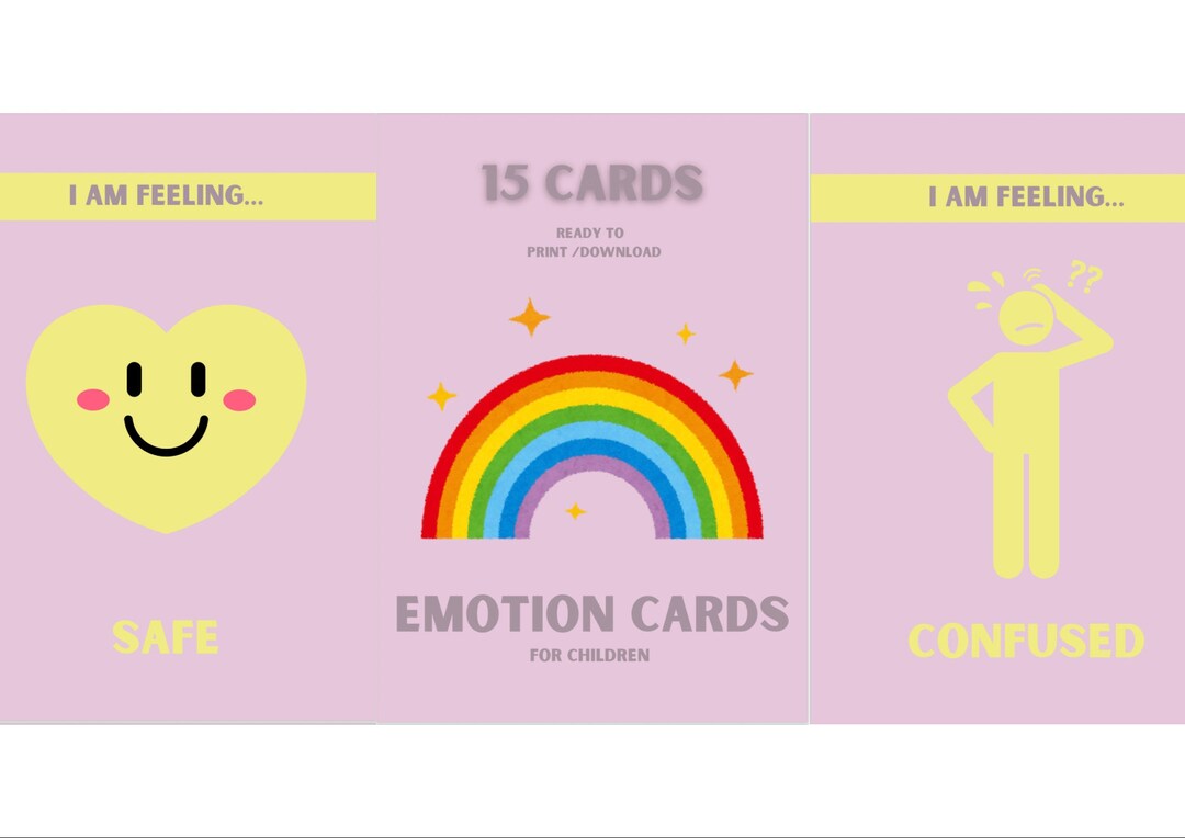 DIGITAL PRINT - Children’s Emotion Cards - Etsy