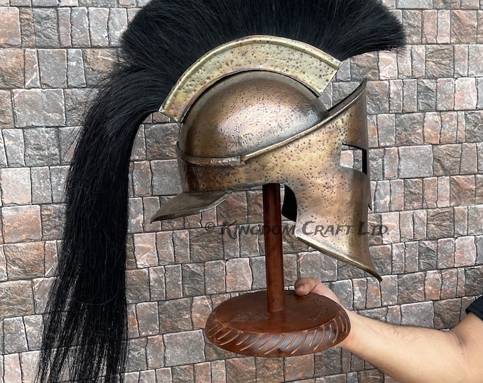 Handcrafted Spartan Warrior King Leonidas Helmet Perfect for Cosplay or ...