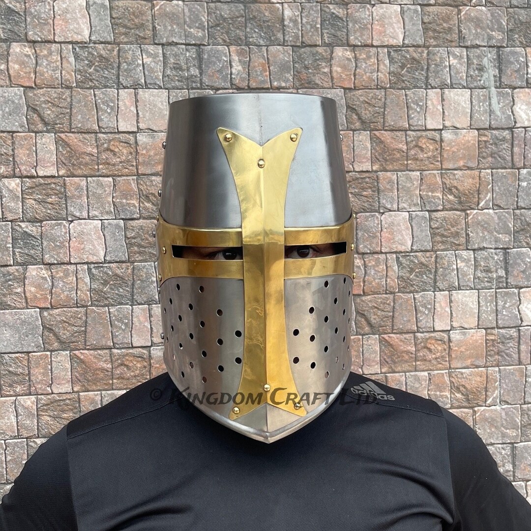Medieval Crusader Templar Warrior Helmet Great Templar Helm With Free ...