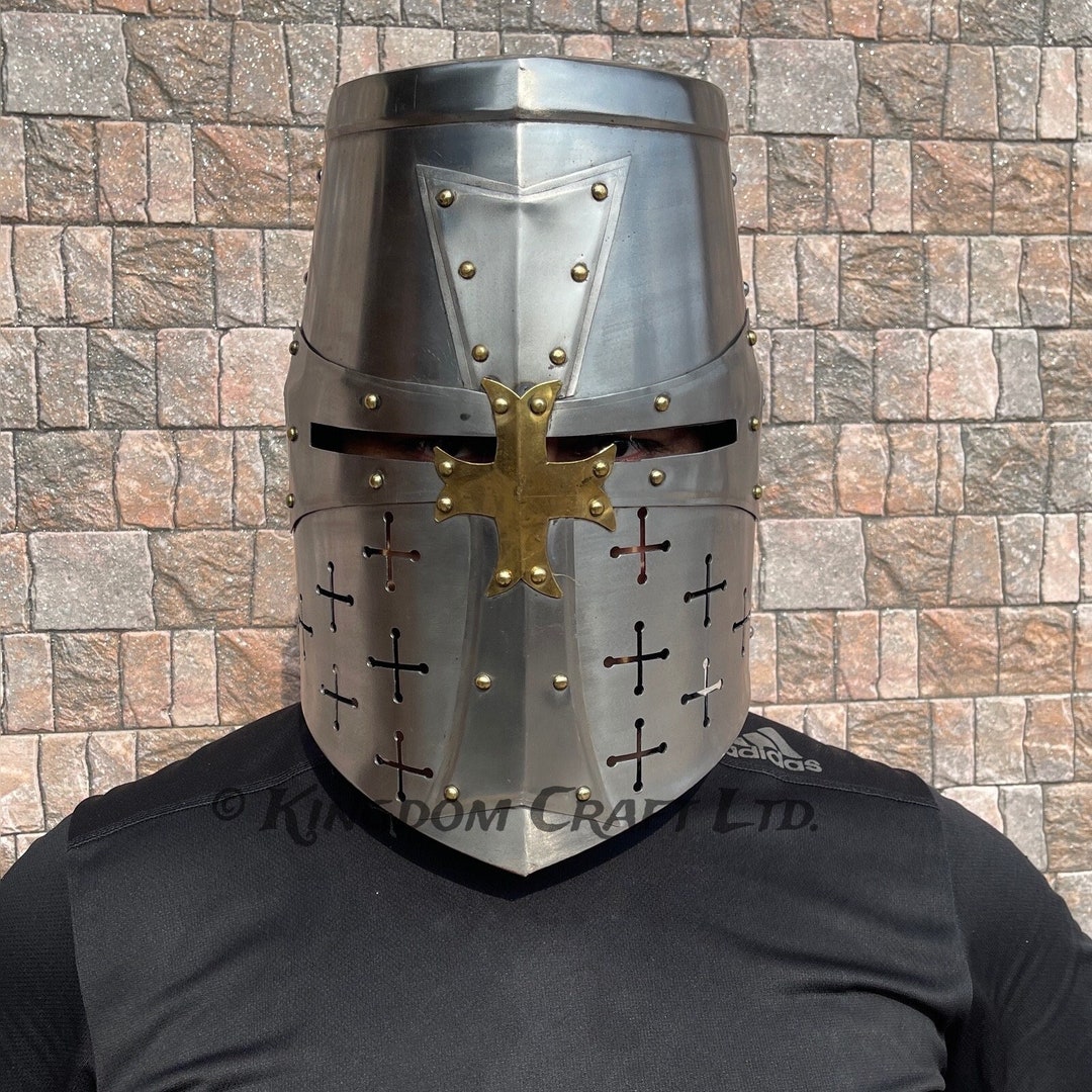 Special Crusader Templar Knight Helmet Medieval Knight Helmet With Free ...