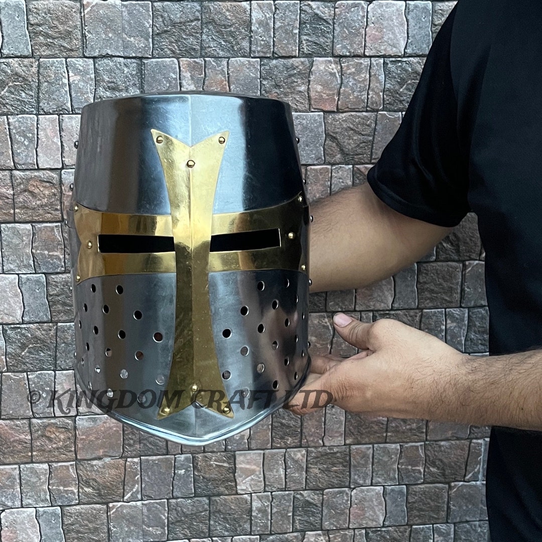 Crusader Knight Templar Warrior Helmet With Free Display Stand Great ...