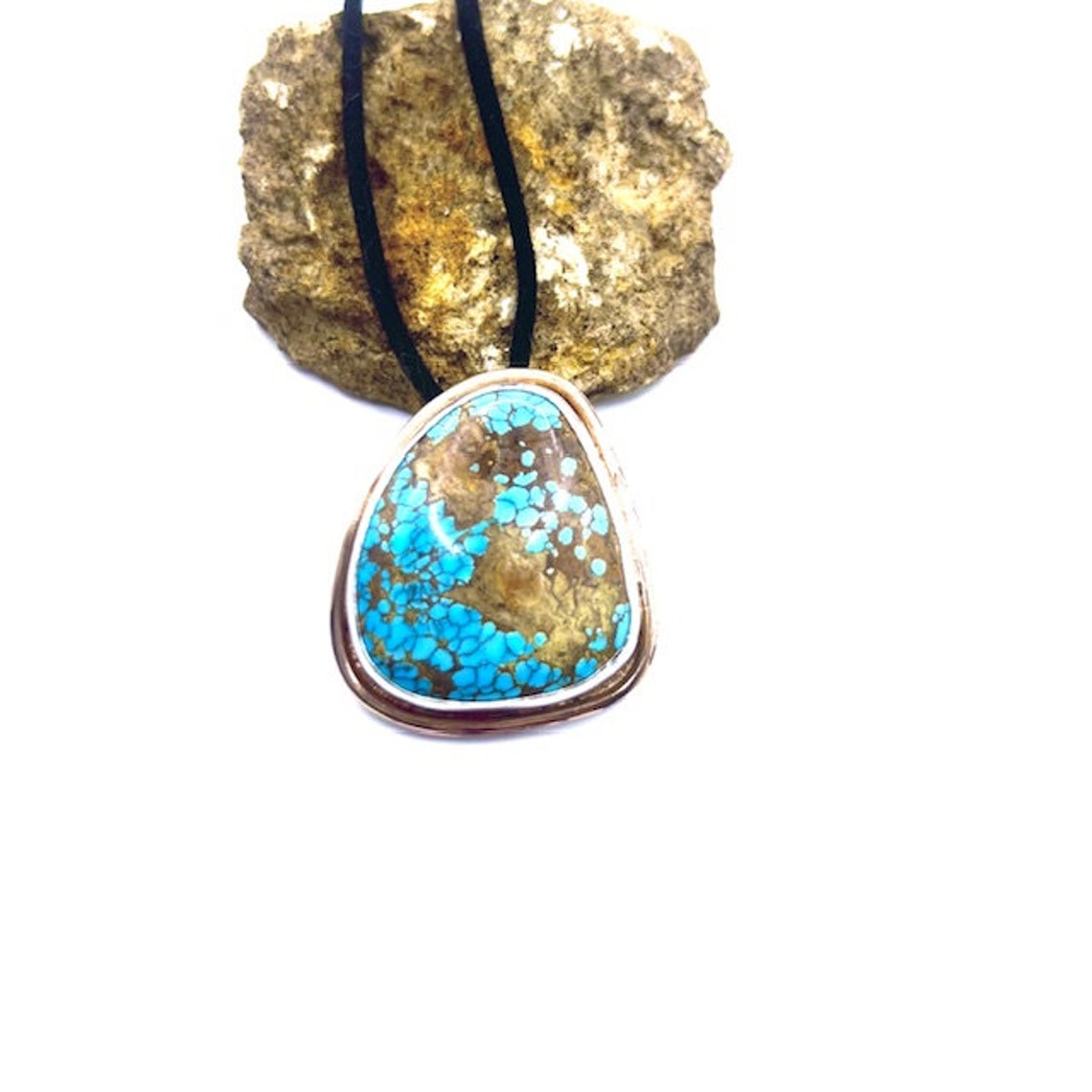Turquoise and Pyrite Stone From the Otteson Brother's Mine in Tonopah ...