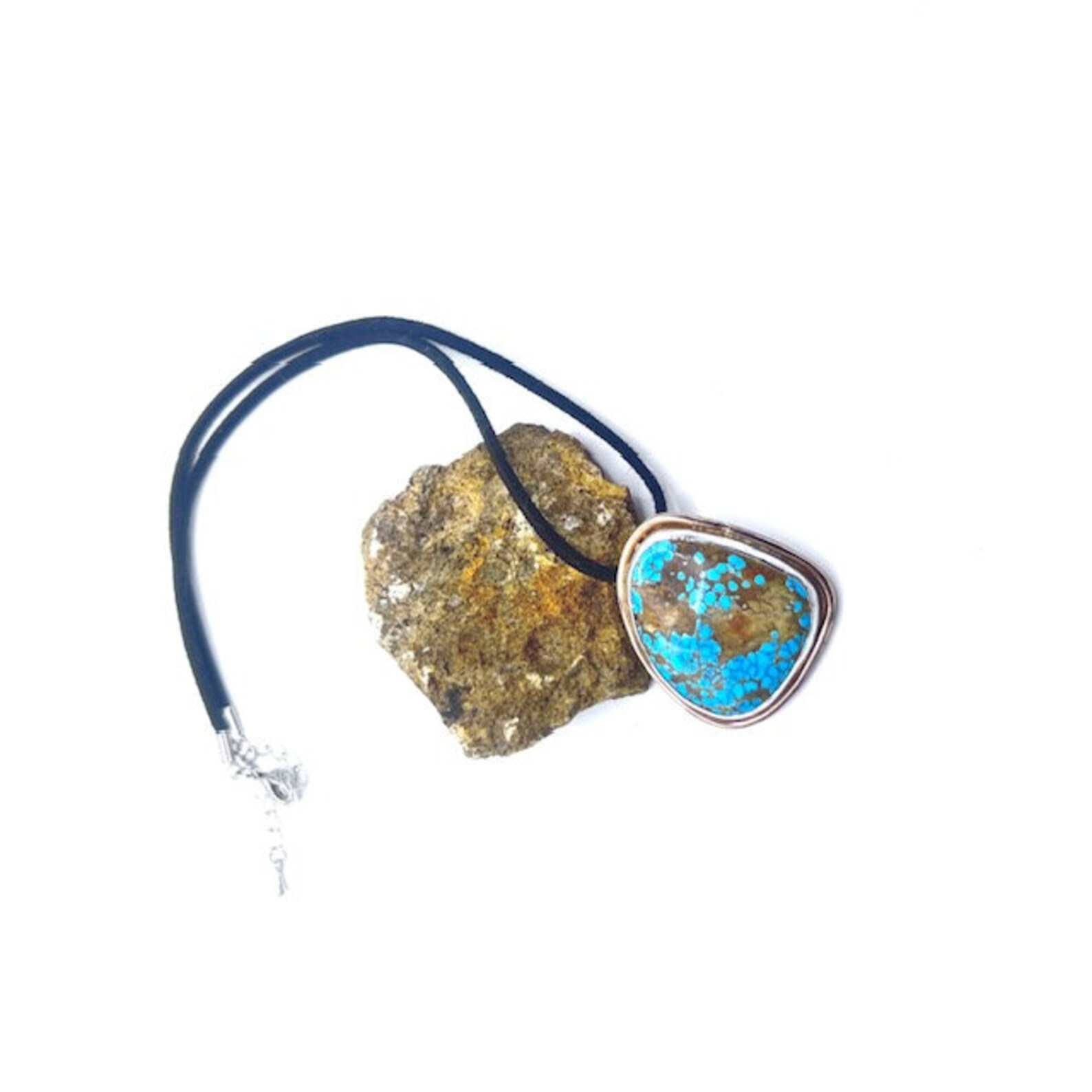 Turquoise and Pyrite Stone From the Otteson Brother's Mine in Tonopah ...