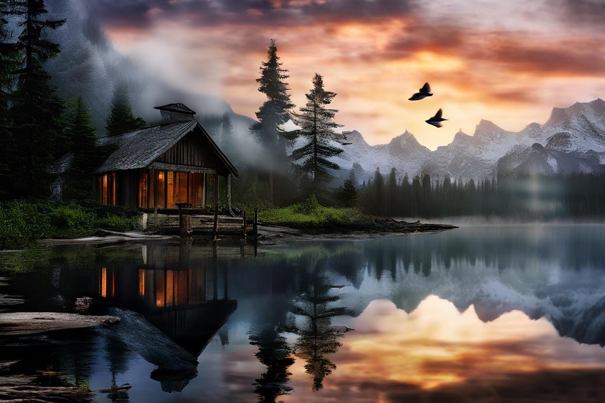 Rustic Cabins by the Lake - Etsy