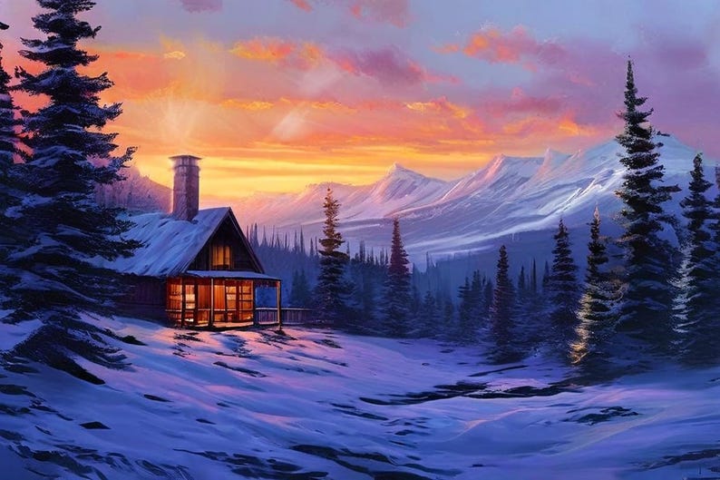 Calming Cabin in the Woods - Etsy