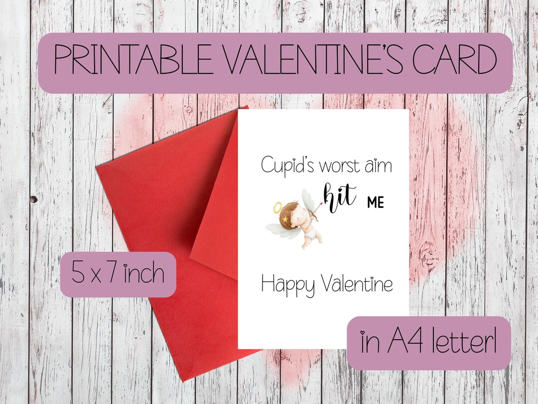 Printable Valentine's Card, Printable Greeting Card, Valentine Card ...