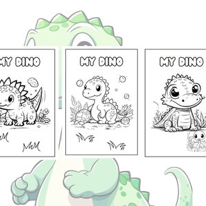 Digital Printing, Coloring Page, Kids, Dinosaurus - Etsy