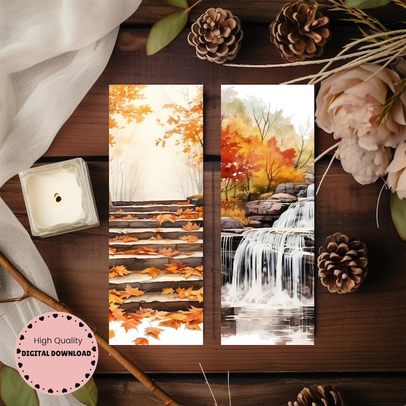 Printable Bookmarks, Digital Bookmarks, Autumn Bookmarks - Etsy
