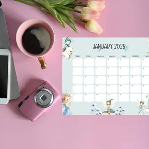 Printable Calendar 2025, Cute Calendar for January, School Calendar ...