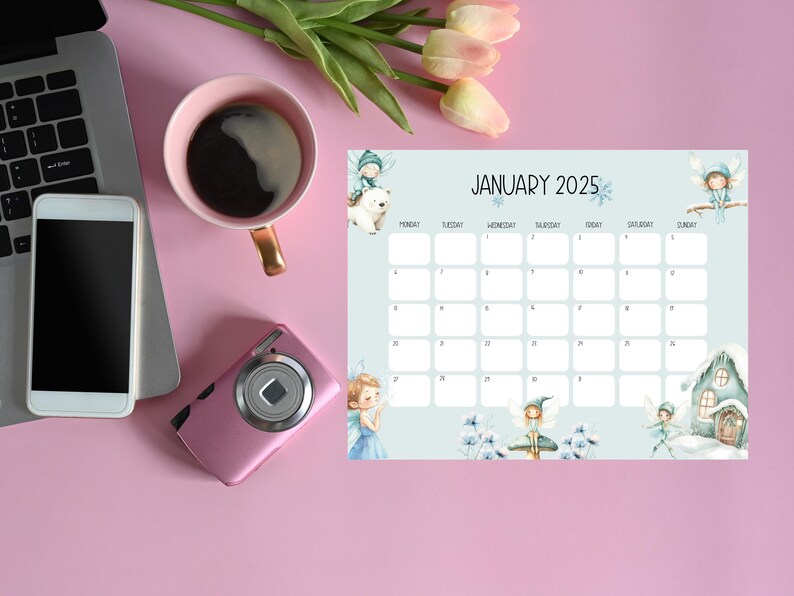 Printable Calendar 2025, Cute Calendar for January, School Calendar ...